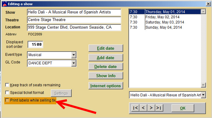 print labels | Center Stage Software Help Desk